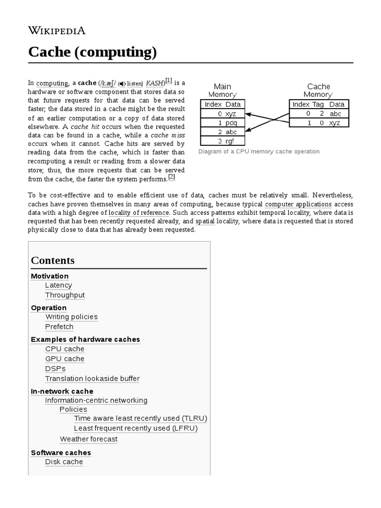 Cache (Computing) | PDF | Cache (Computing) | Cpu Cache Cache (Computing) | PDF | Cache (Computing) | Cpu Cache