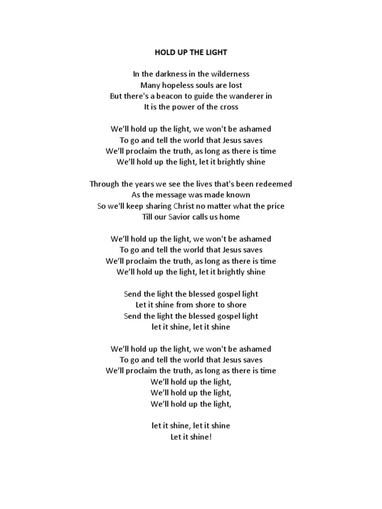 Hold Up The Light | PDF
