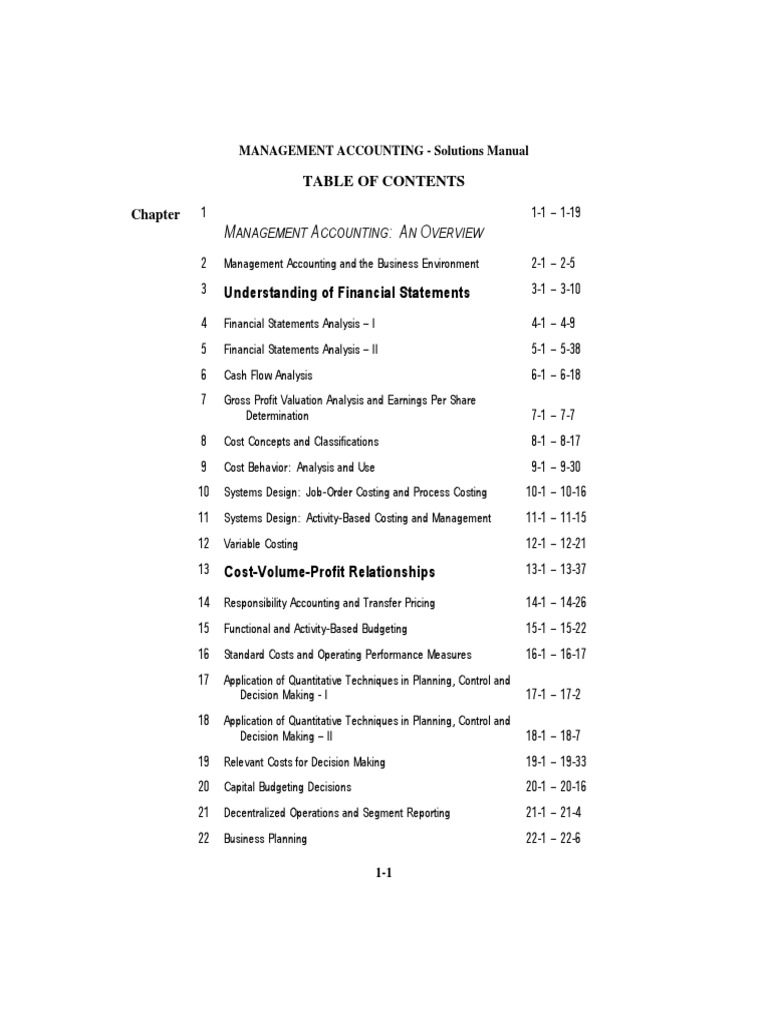 Management Accounting SolMan | PDF | Management Accounting | Accounting