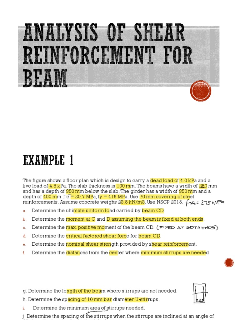 Analysis of Shear Reinforcement For Beam | PDF | Beam (Structure) | Pascal (Unit)