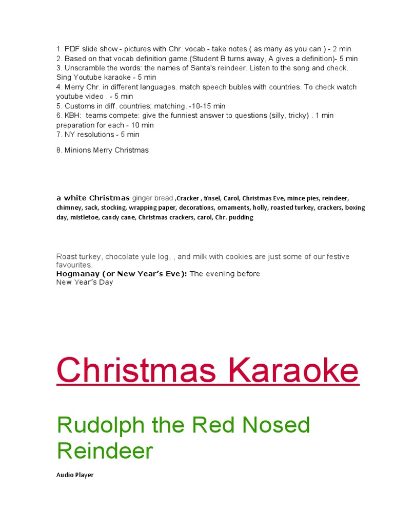 Christmas Lesson Plan - 1st Edition | PDF | Santa Claus | Santa Claus's ...