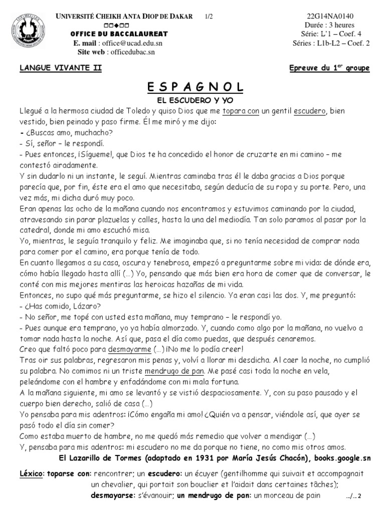 Lv2 Espagnol | PDF