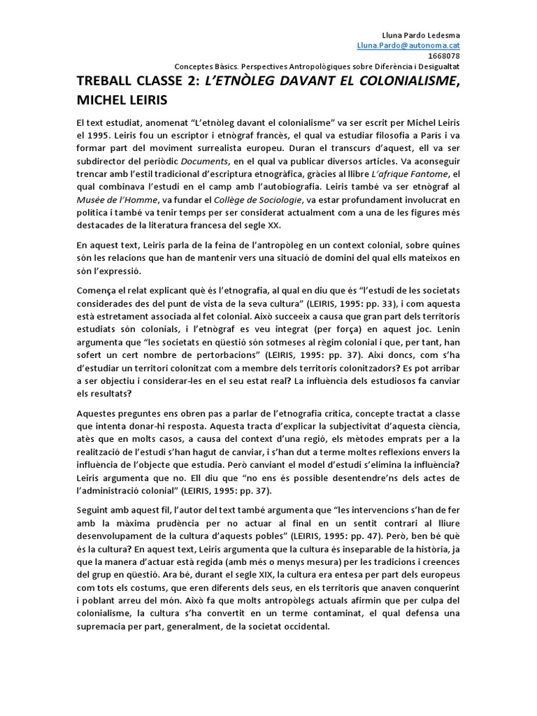 Treball Classe 2 | PDF