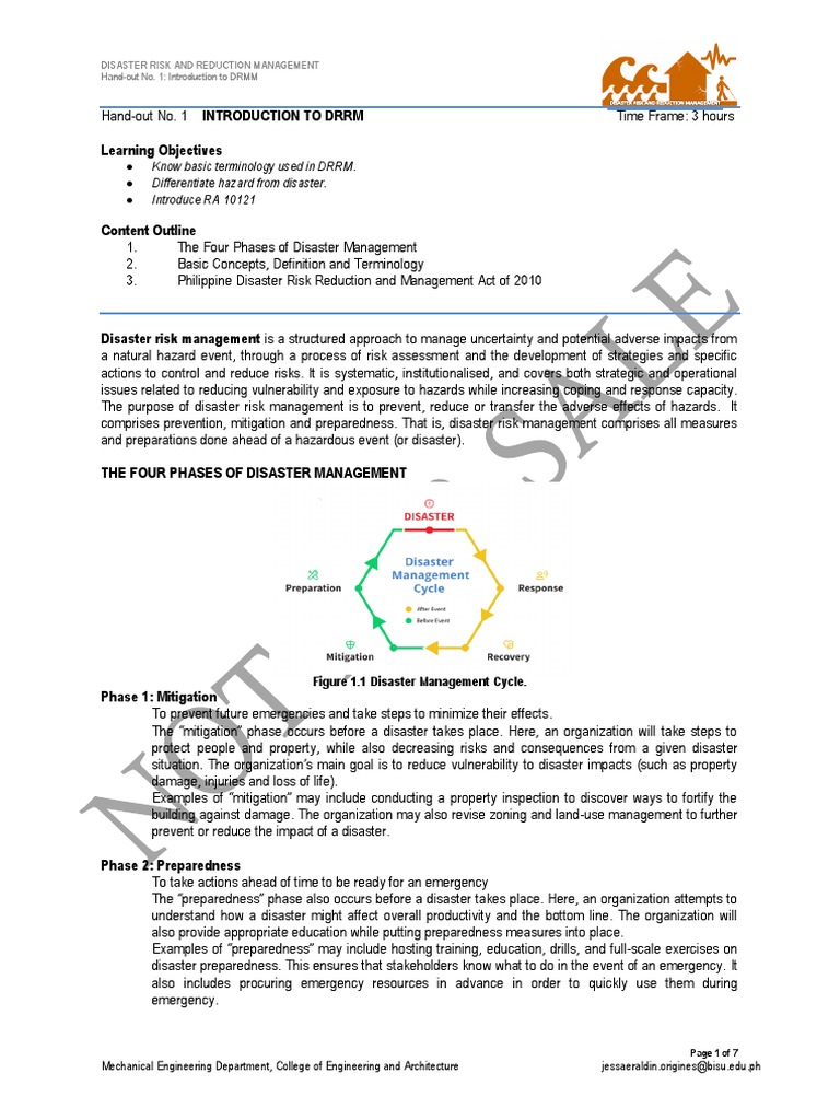 DRRM Module1 | PDF | Hazards | Emergency Management