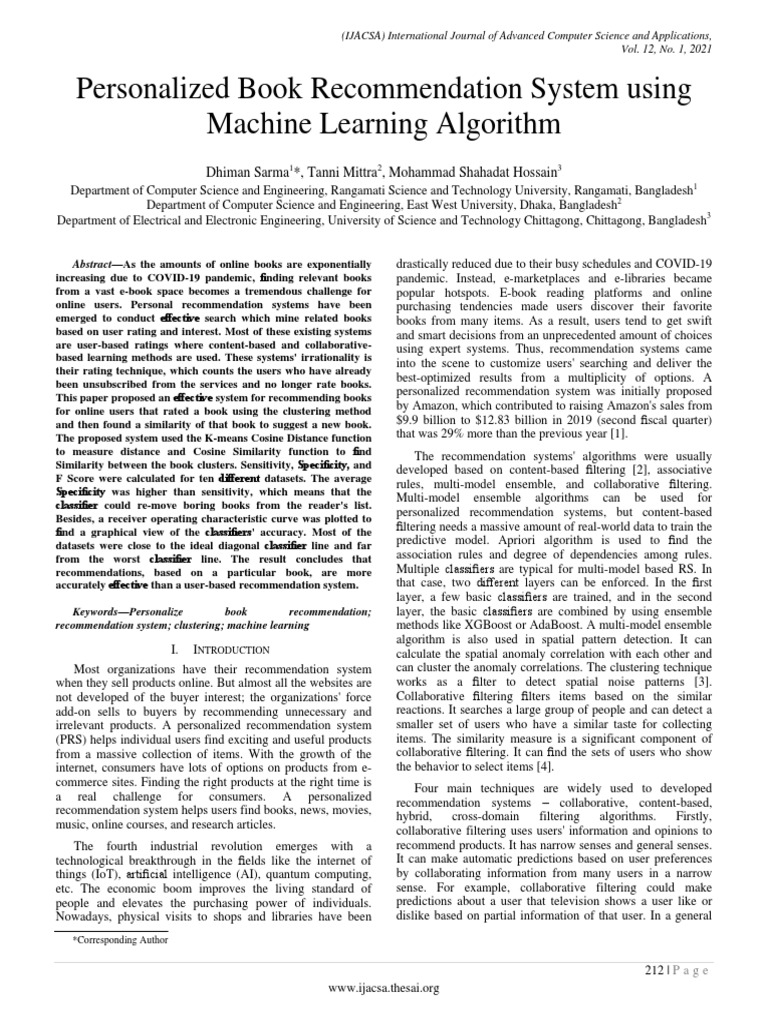 Paper 6 | Download Free PDF | Sensitivity And Specificity | Receiver Operating Characteristic