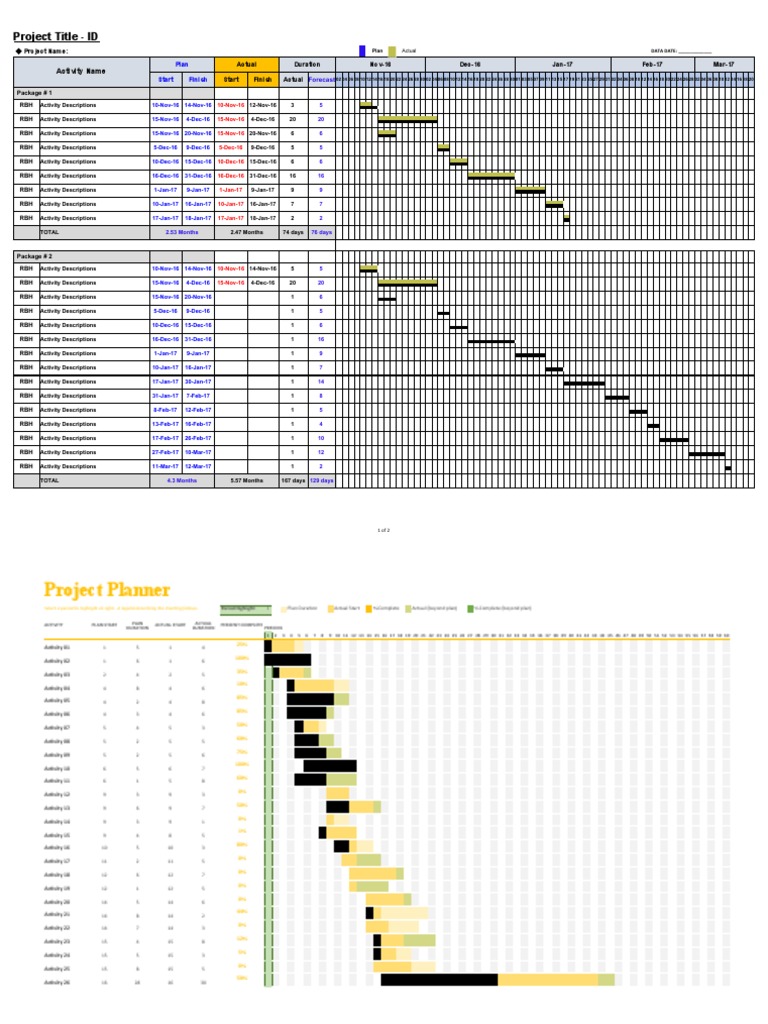 Excel Plan Templates | PDF
