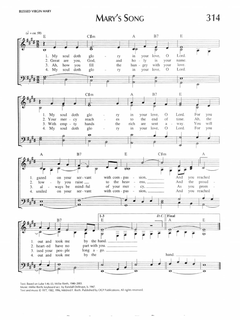 Music Sheets Marys Song | PDF