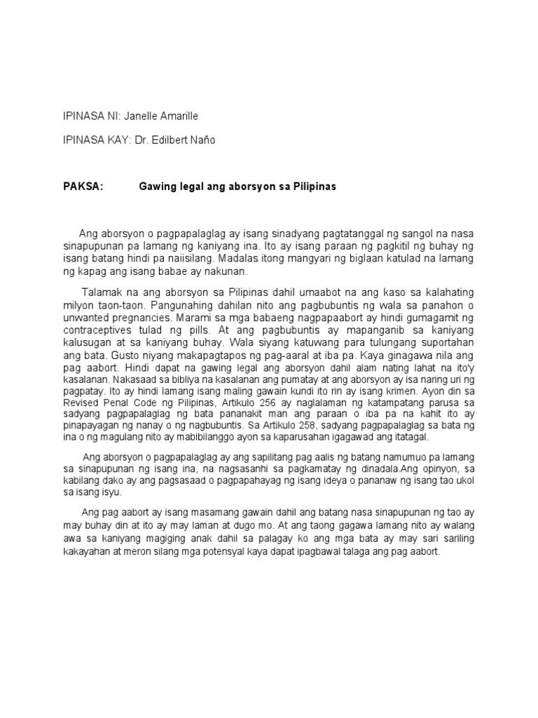 Aborsyon 1 | PDF