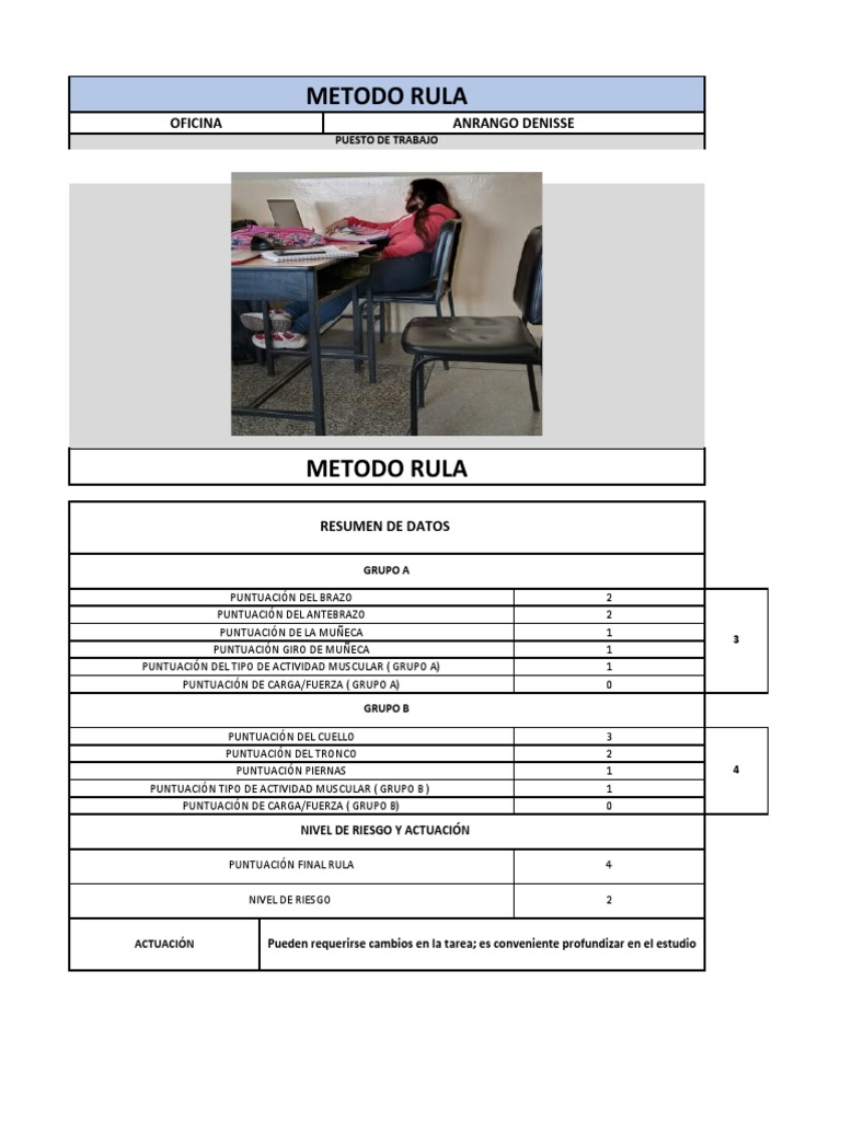 Ergonomia Rula | PDF