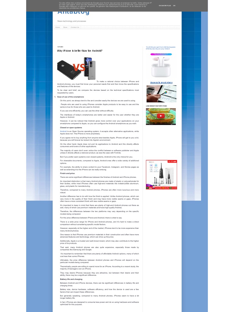 iPhone vs Android: Key Advantages | PDF | Android (Operating System ...