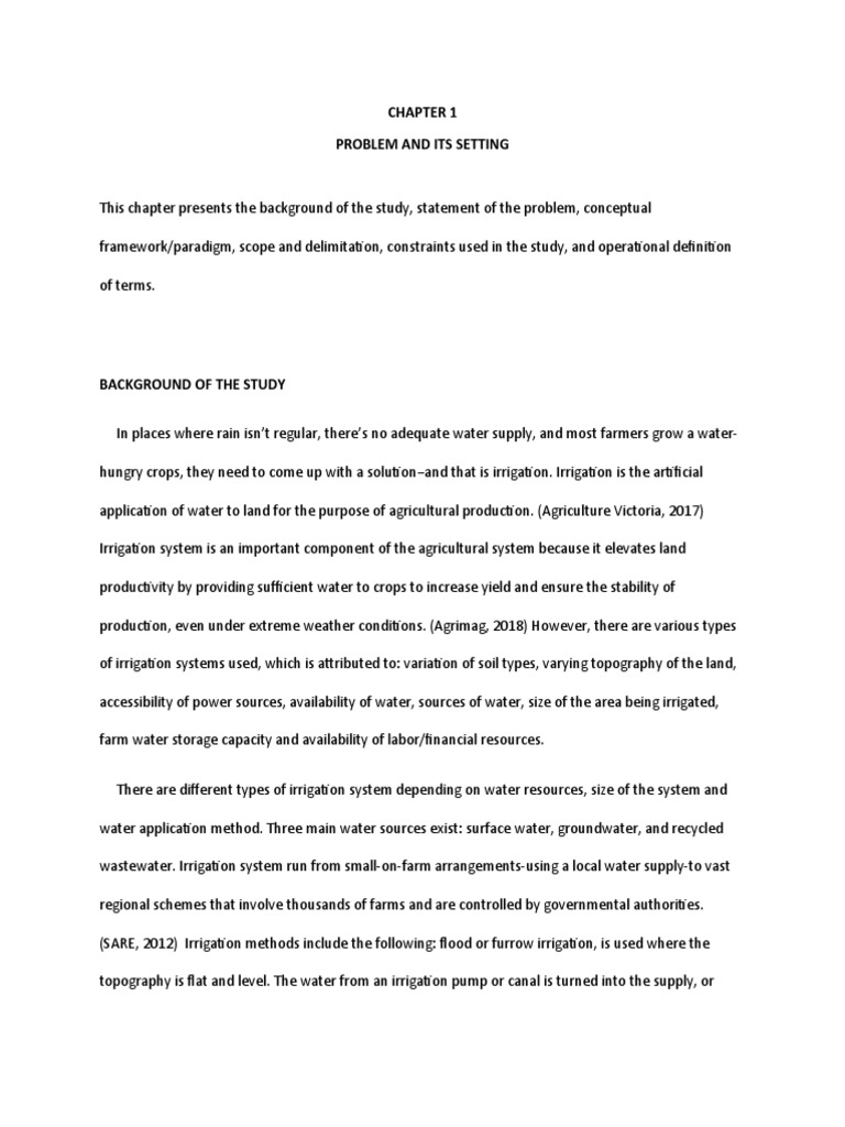 Chapter 1 (Final) | PDF | Irrigation | Water