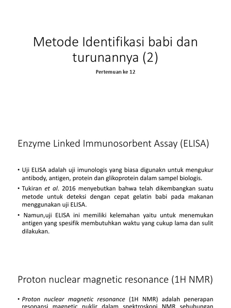 Metode Identifikasi Babi | PDF