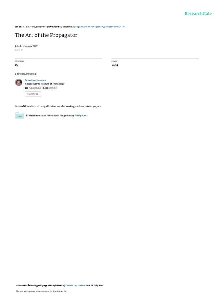 The Art of The Propagator | PDF | Scheme (Programming Language) | Contradiction