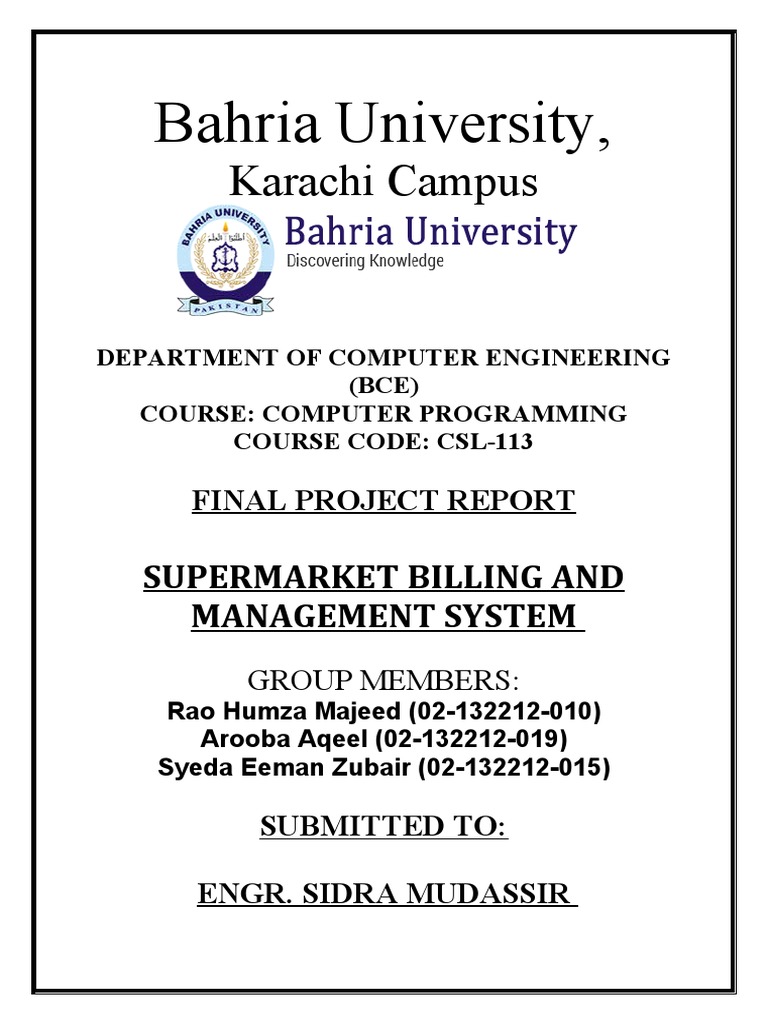 Supermarket Billing System | PDF | Supermarket | Automation