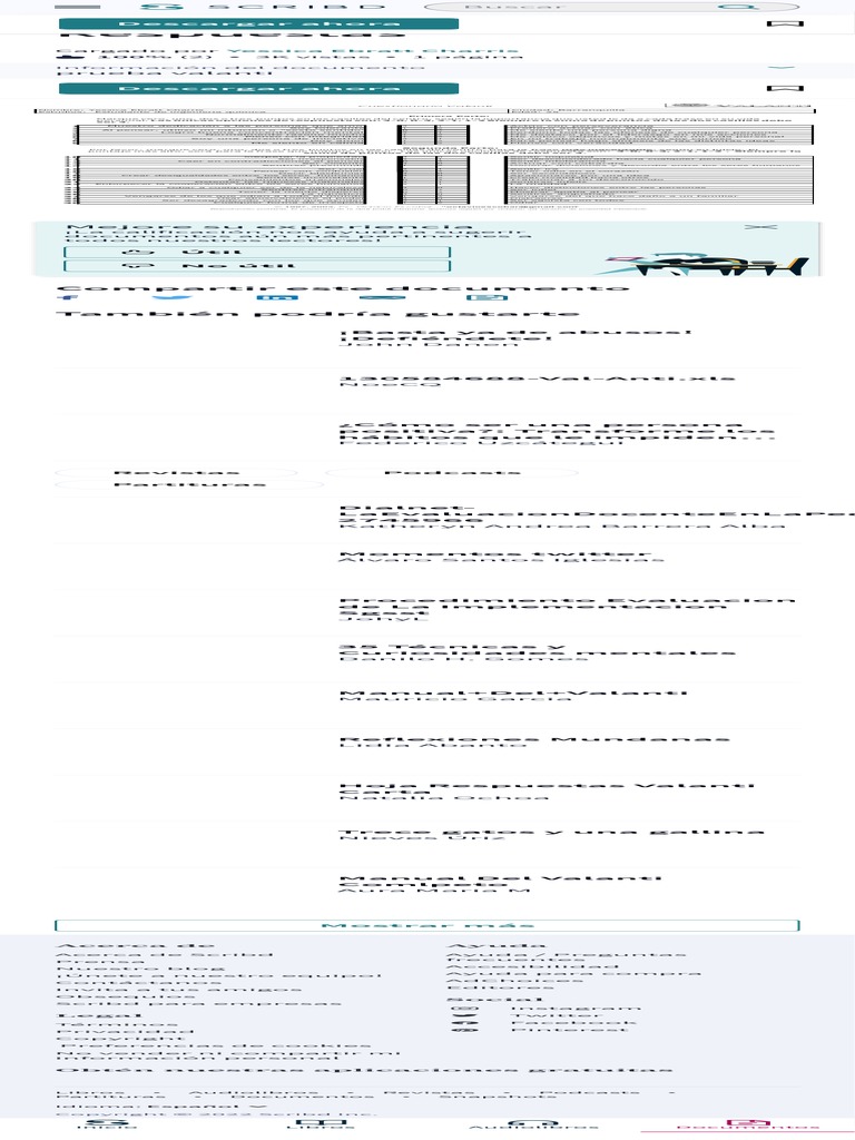 Prueba Valanti Respuestas PDF | PDF