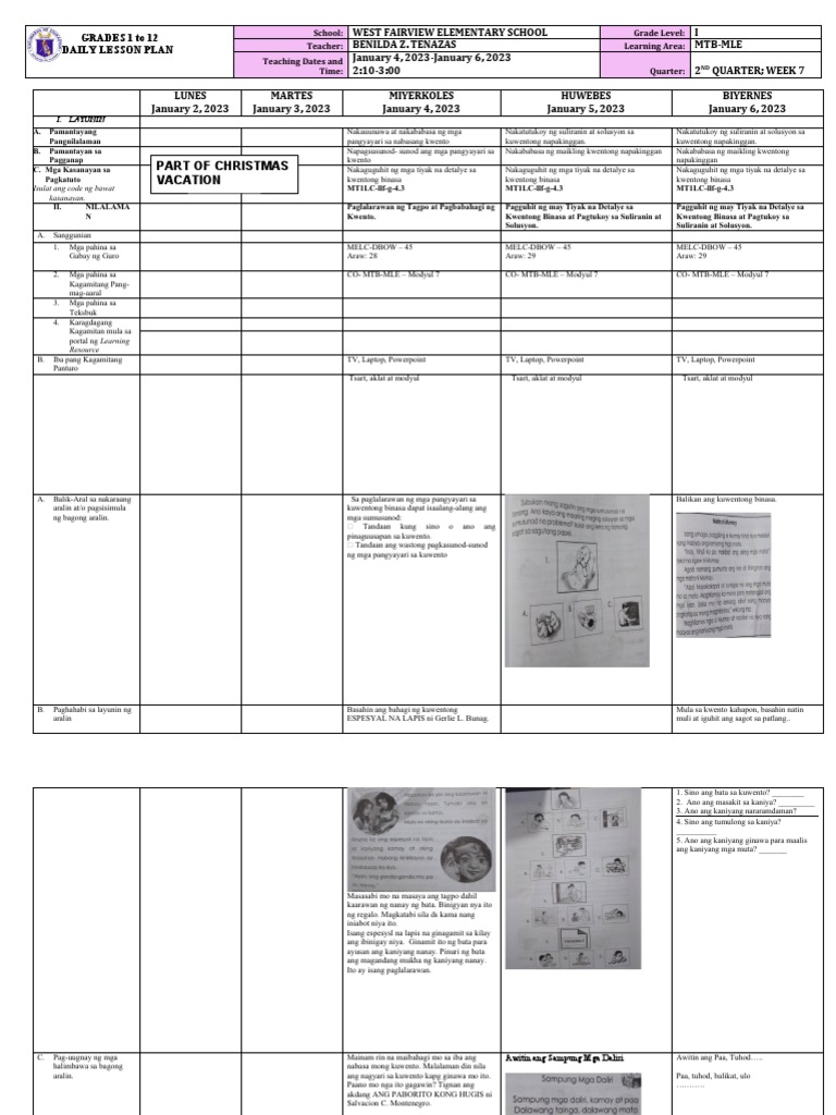 DLP MTB Mle Week 7 Q2 | PDF
