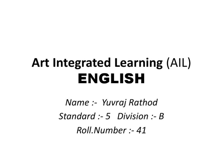 Art Integrated Learning | PDF