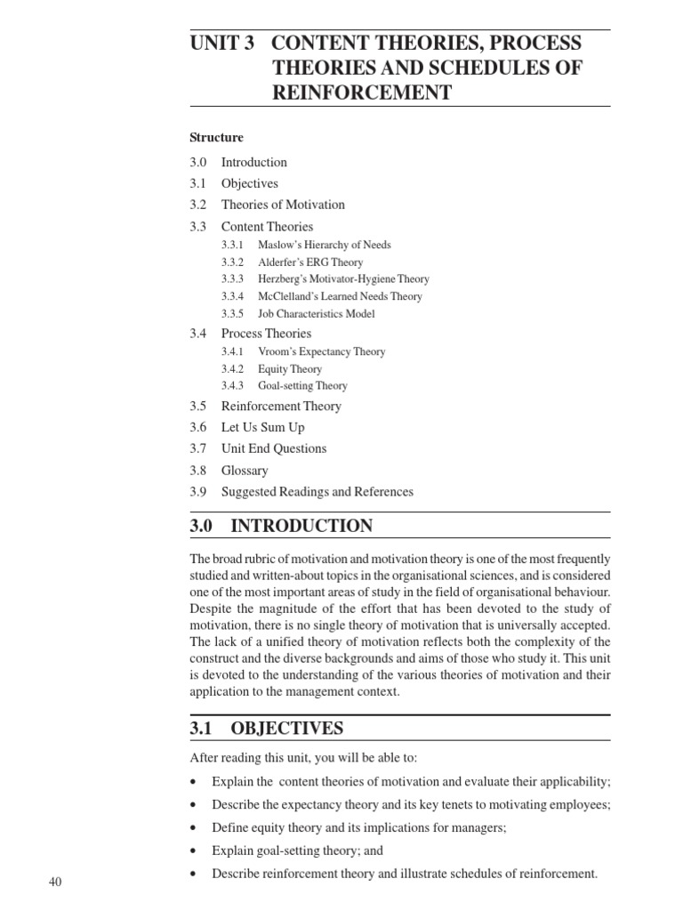Content Theories of Work Motivation | PDF
