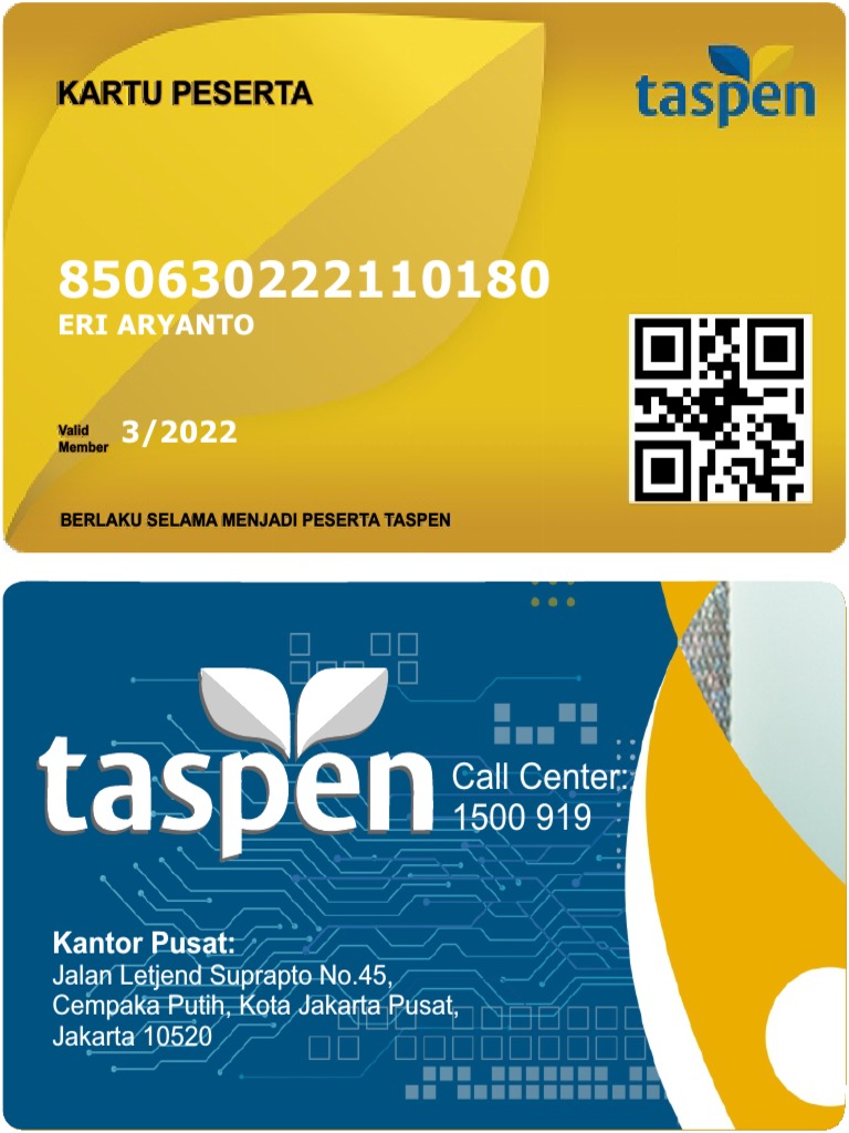 KARTU TASPEN PAK ERI Revisi | PDF