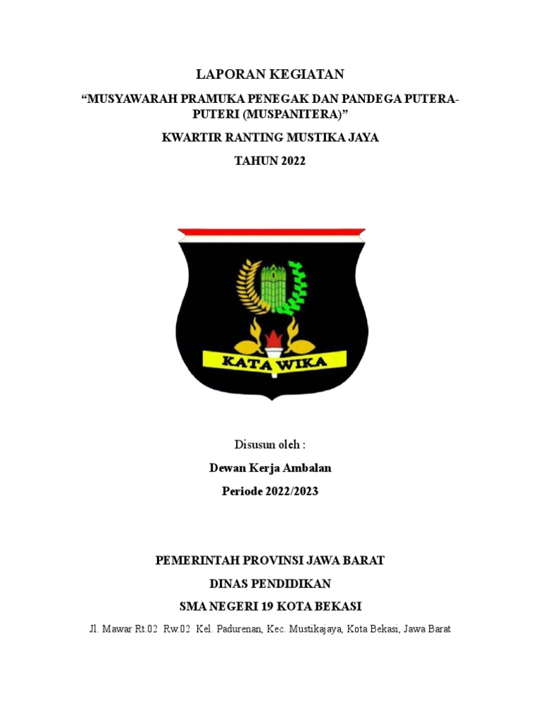 Laporan Kegiatan Muspanitera 2022 | PDF