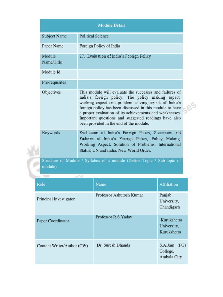 Evaluation of IFP Epathshala | PDF | Policy | Cold War