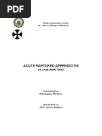 Appendicitis Nursing Notes | PDF | Digestive Diseases | Rtt
