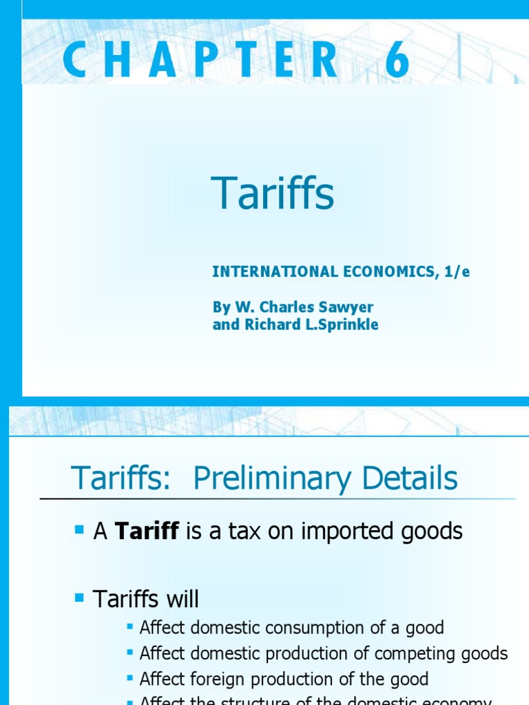 Ch.6 Tariffs | PDF | Dumping (Pricing Policy) | Economic Surplus