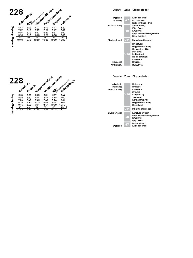 V Busplan - K13 - D?-M?-2013 - Samlet Køreplan! - MOVIA | PDF