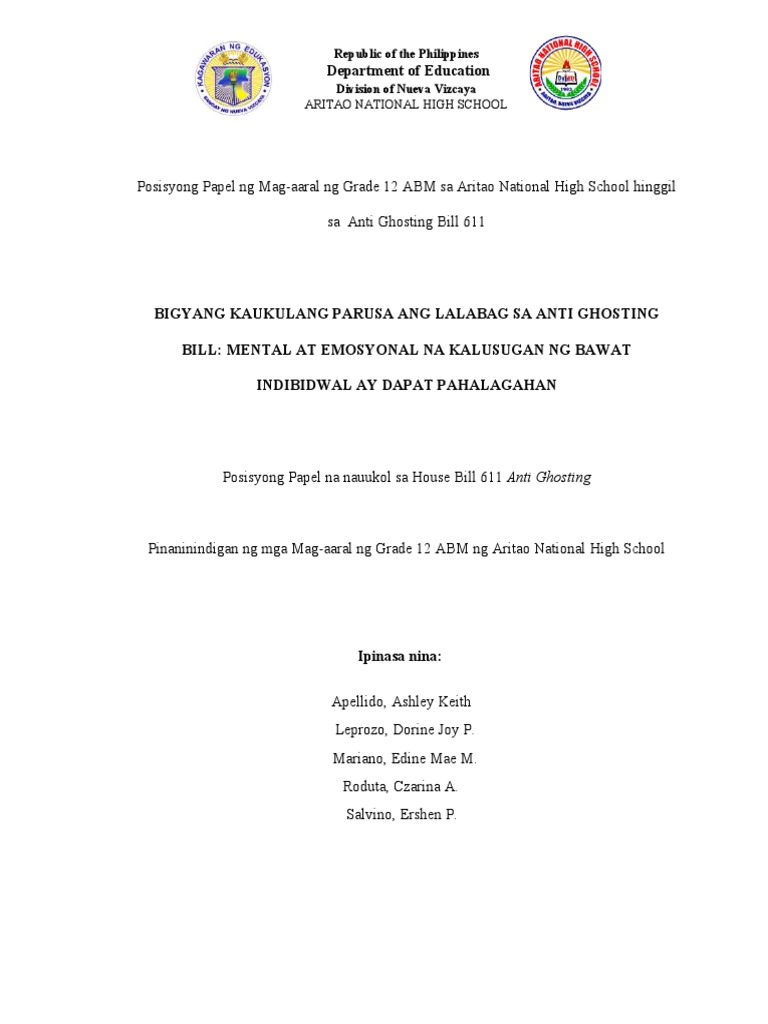 Anti Ghosting Bill 611 | PDF