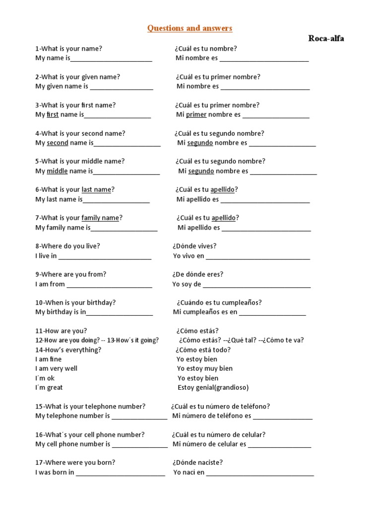 Questions and Answers | PDF