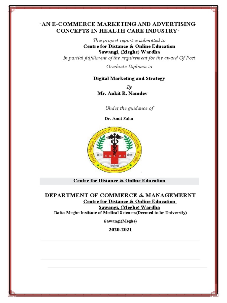 Ankit Namdev Final-project-report-On-E-commerce Marketing and ...