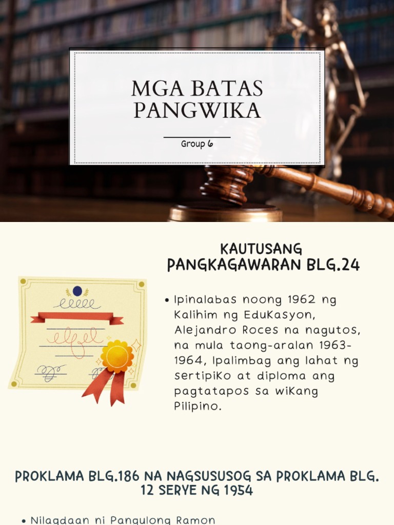 Mga Batas Pangwika | PDF