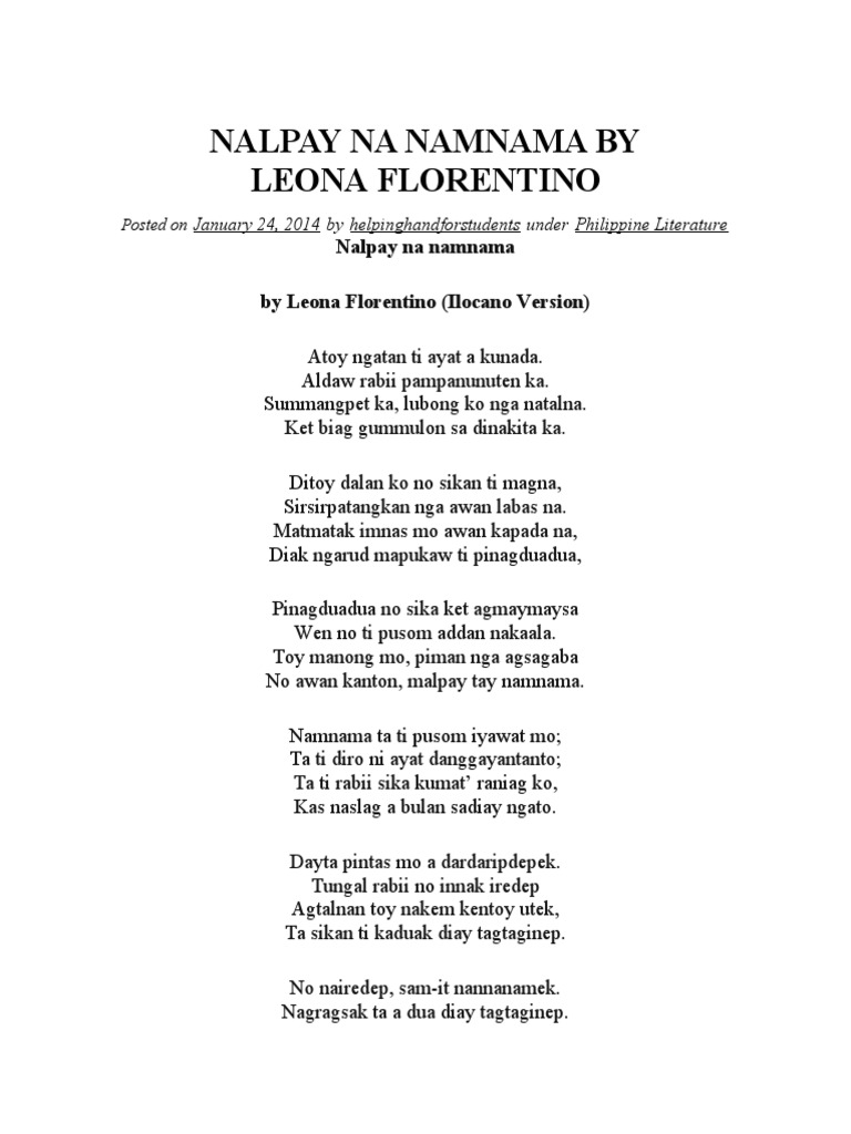 Nalpay Na Namnama by Leona | PDF
