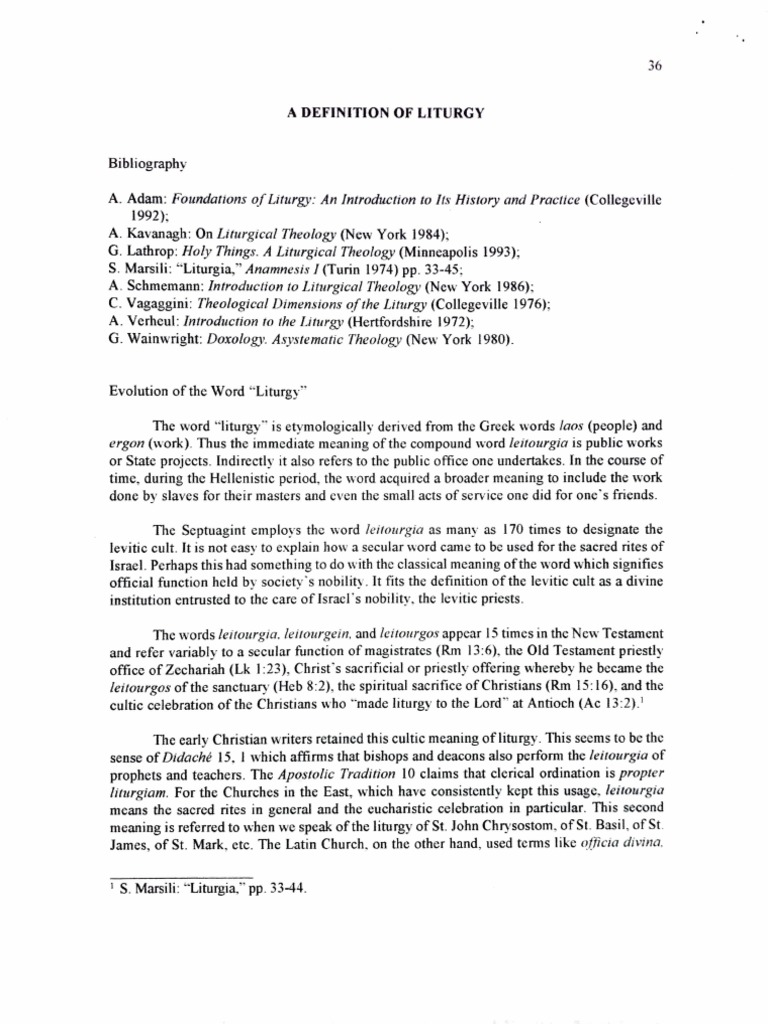 A Definition of Liturgy | PDF