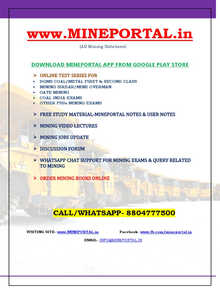 WCL Mining Sardar Exam Paper | PDF