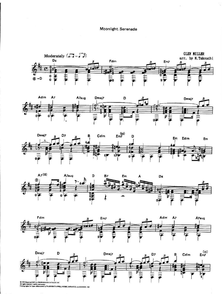 Moonlight Serenade by Glen Miller - Arranged by Noriyasu Takeuchi | PDF