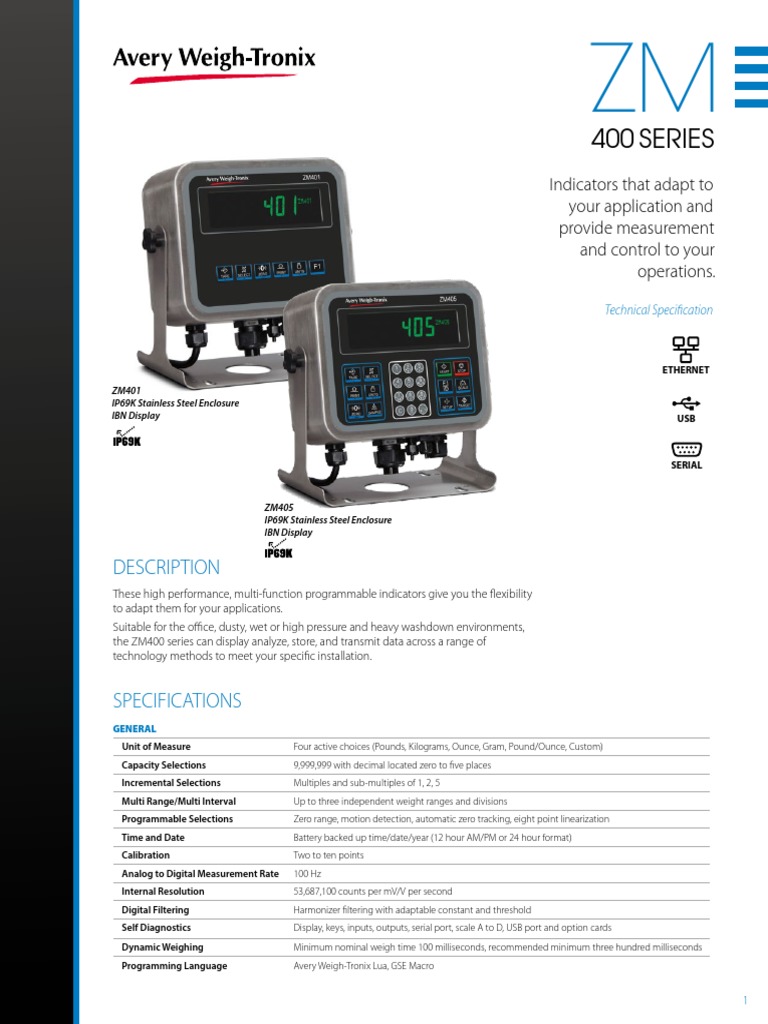 Zm400 Series | PDF | Usb | Input/Output