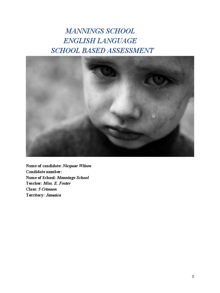 Child Abuse - English A SBA | PDF | Child Abuse | Child Sexual Abuse