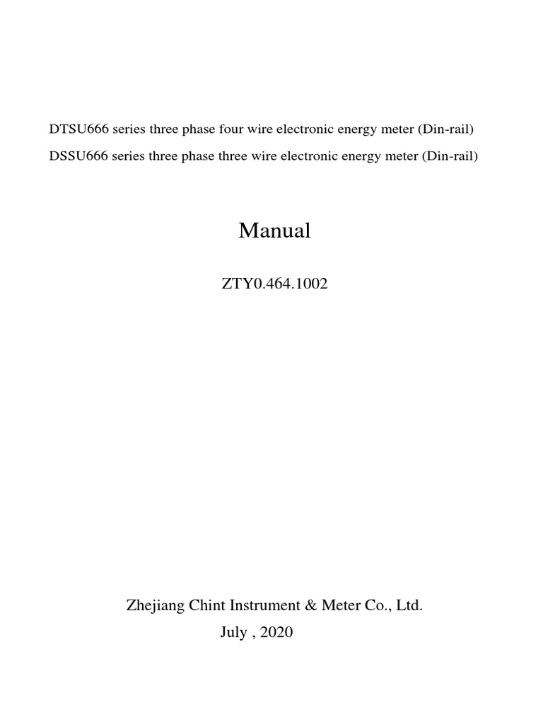 CHiNT DTSU666 CT Installation Guide | PDF | Ac Power | Transformer