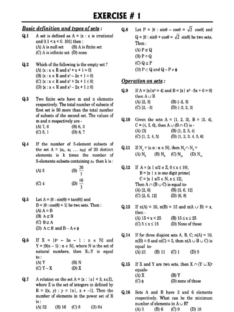 Basic Definitions and Operations of Sets | PDF | Abstract Algebra | Arithmetic