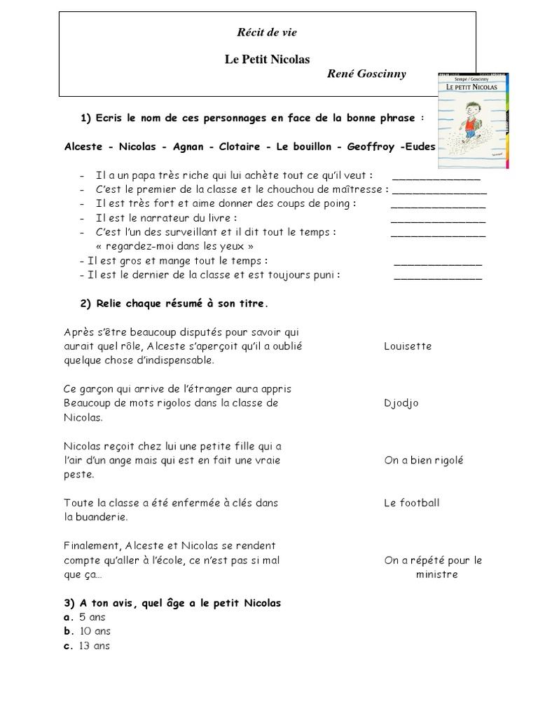 Le Petit Nicolas Q | PDF