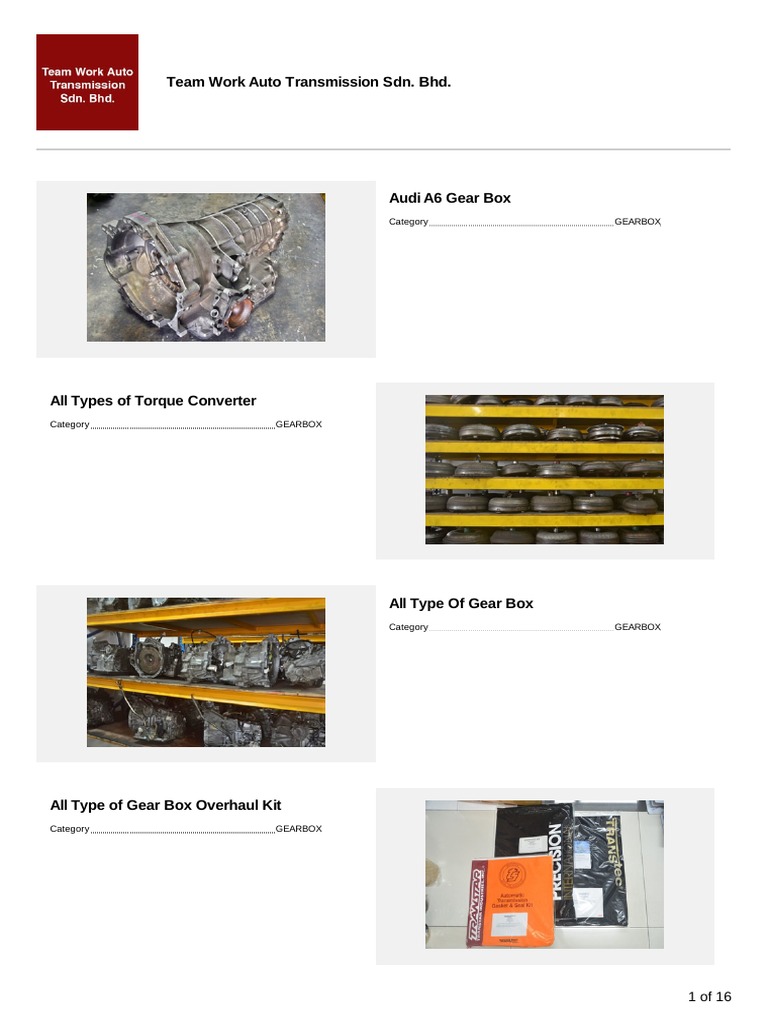 My729774 Team Work Auto Transmission SDN BHD | PDF | Automatic ...
