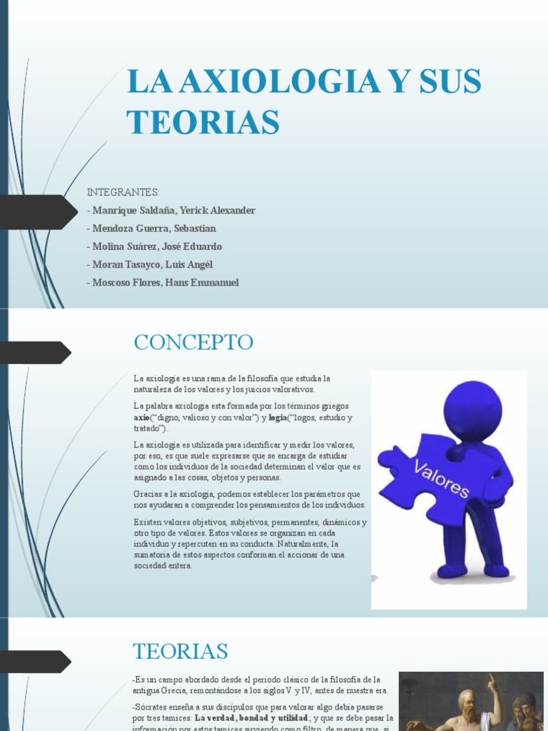 La Axiologia y Sus Teorias | PDF