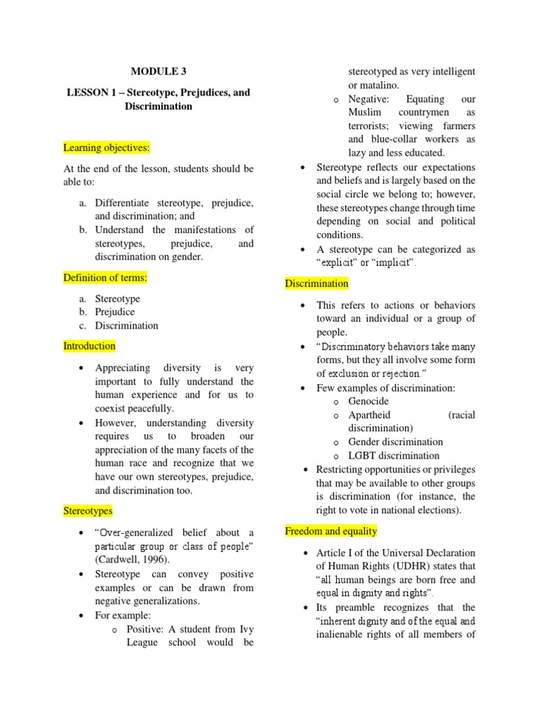 Module 3 Lessons 1 and 2 | PDF | Transgender | LGBTQIA+ Studies
