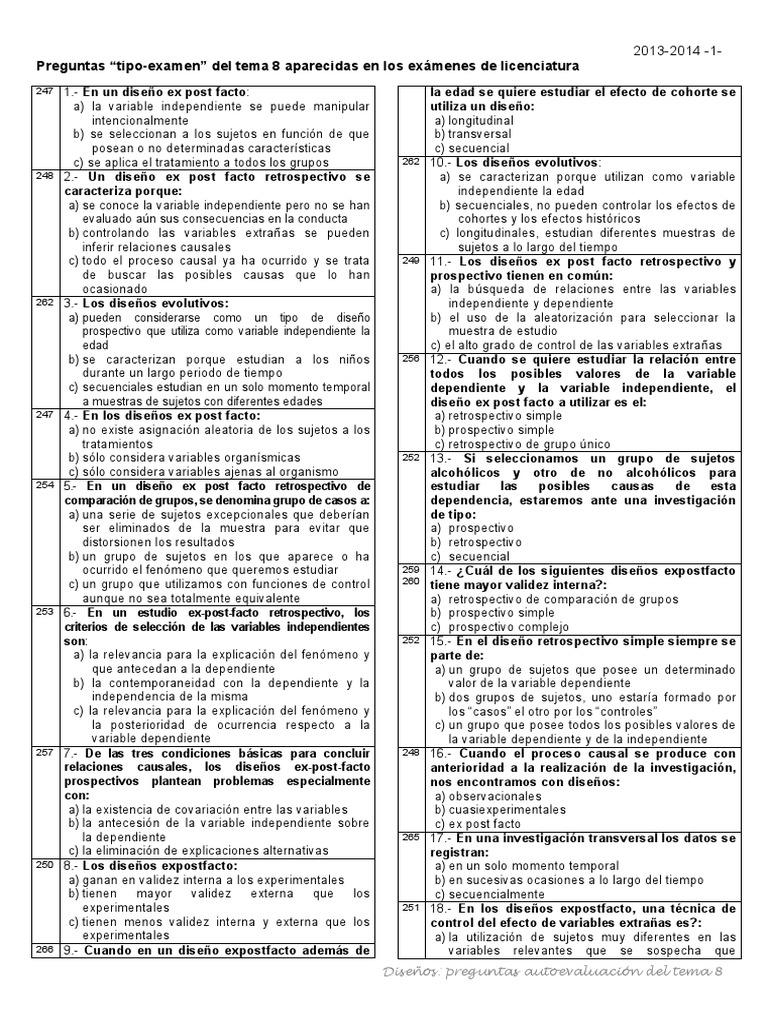 Autoeval T8 | PDF | Muestreo (Estadísticas) | Validez (Estadísticas)