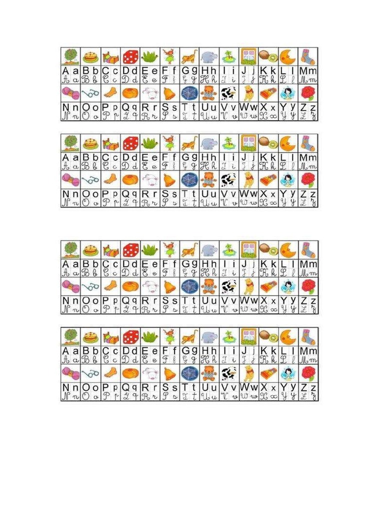 Alfabeto Manuscrito e Impresso | PDF