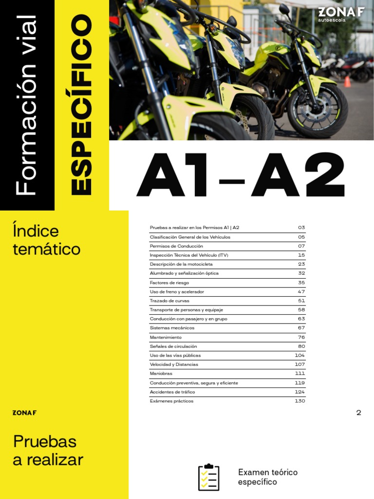 Libro Carnet A1 A2 - ZF - Alumno | PDF | Licencia de conducir | Motocicleta