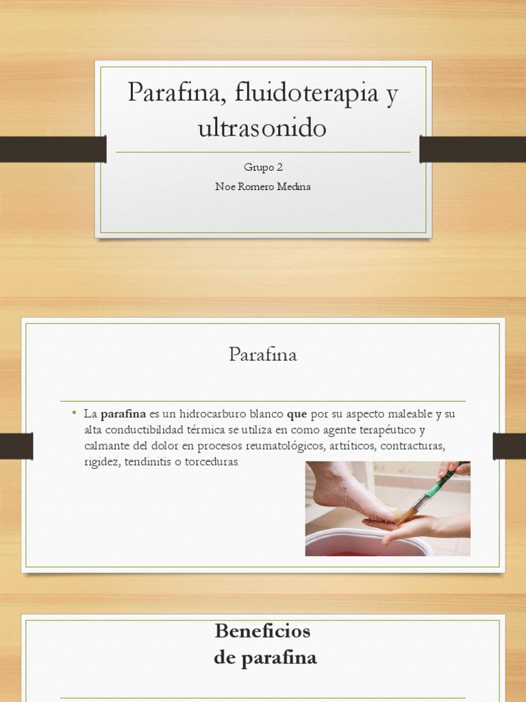Parafina, Fluidoterapia y Ultrasonido | PDF | Ultrasonido | Olas