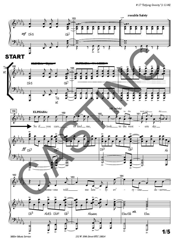 ELPHABA - Defying Gravity | PDF
