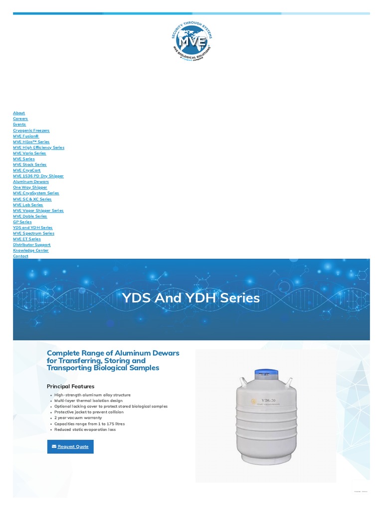 MVE Series YDS and YDH | PDF | Evaporation | Thermodynamics